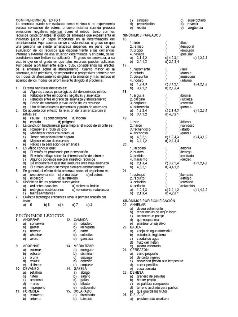 Practica General Comu | PDF | Estrés (biología) | Las emociones