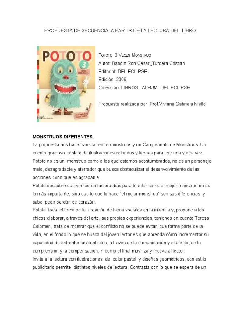 15-Secuencia de Pototo | PDF | Escritura