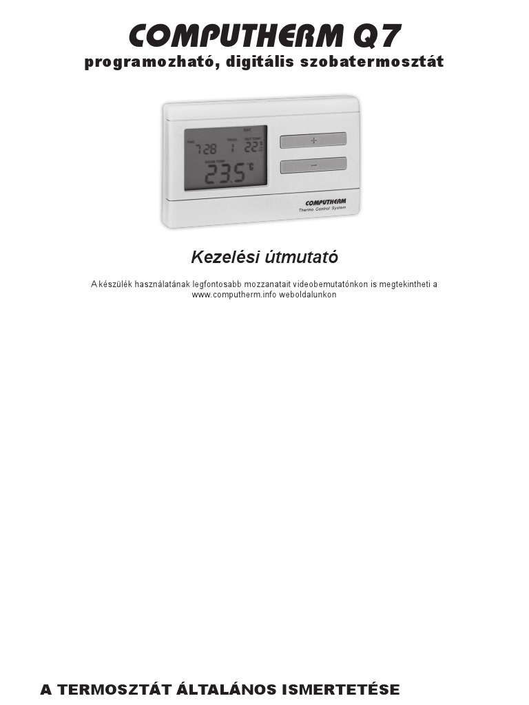 COMPUTHERM Q7 HU Manual 2020 | PDF