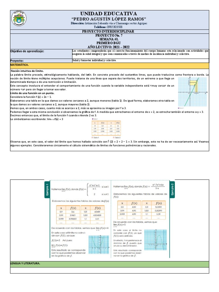 Proyecto 7 - Semana #1, 1ero BGU. | PDF | Biología Celular) | Citoplasma