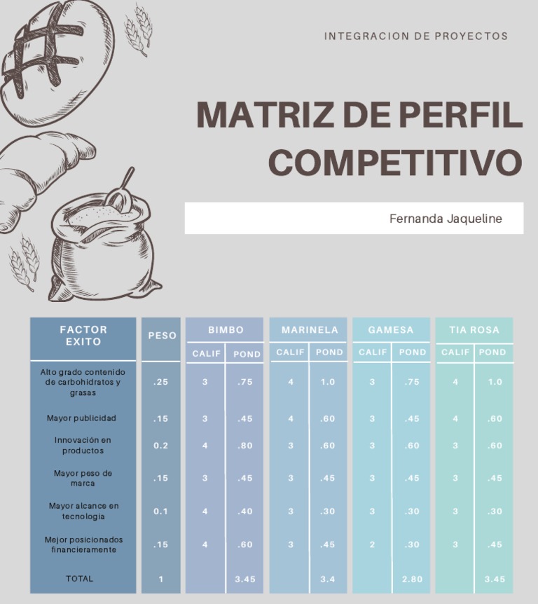 Matriz de Perfil Competitivo | PDF