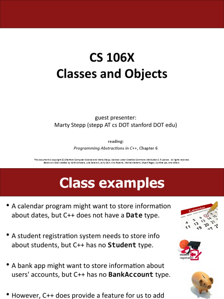 CS 106X Classes and Objects: Guest Presenter: Marty Stepp (Stepp AT Cs DOT Stanford DOT Edu ...
