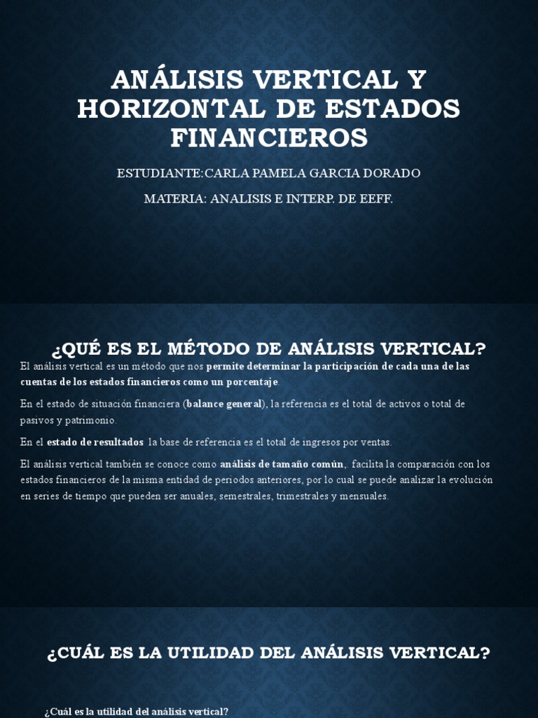 Análisis Vertical y Horizontal de EEFF | PDF