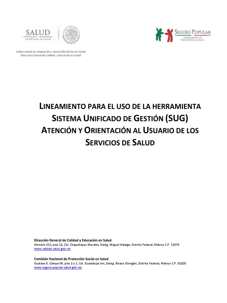 Lineamientos para la implementación del Sistema Unificado de Gestión ... Lineamientos para la implementación del Sistema Unificado de Gestión ...
