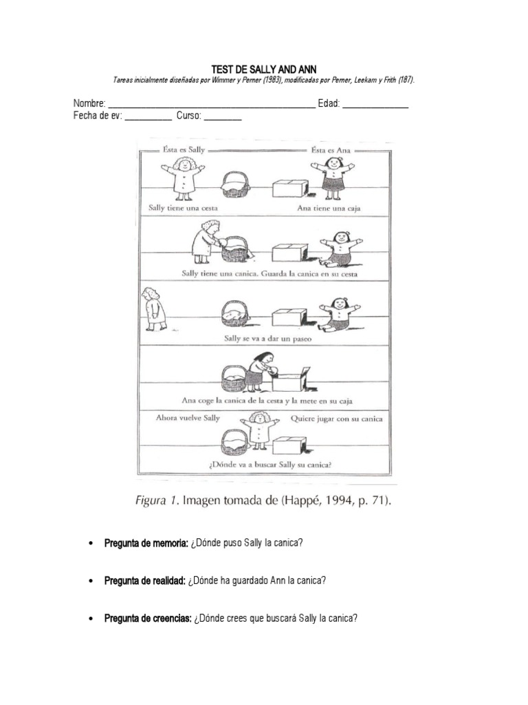 Test De Sally And Ann Pdf