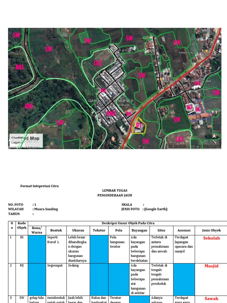 Intepretasi Citra Penginderaan Jauh Widia XII IPS 4 | PDF