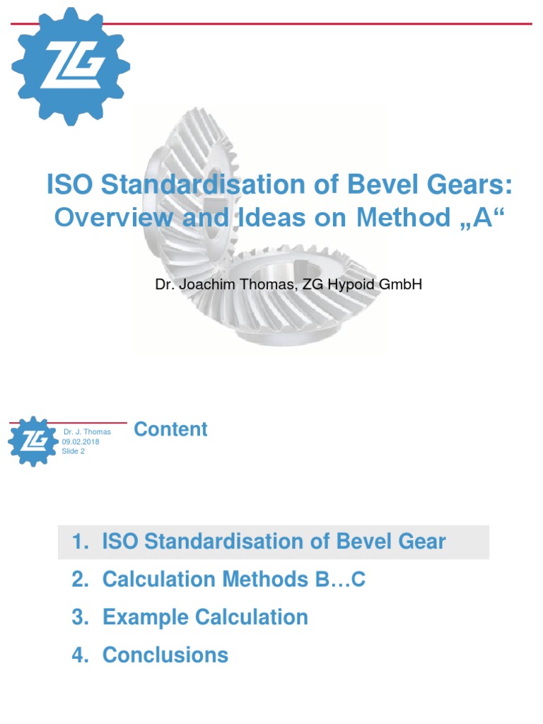 ISO Standardisation of Bevel Gears: Overview and Ideas On Method A" | PDF | Gear | Mechanical ...