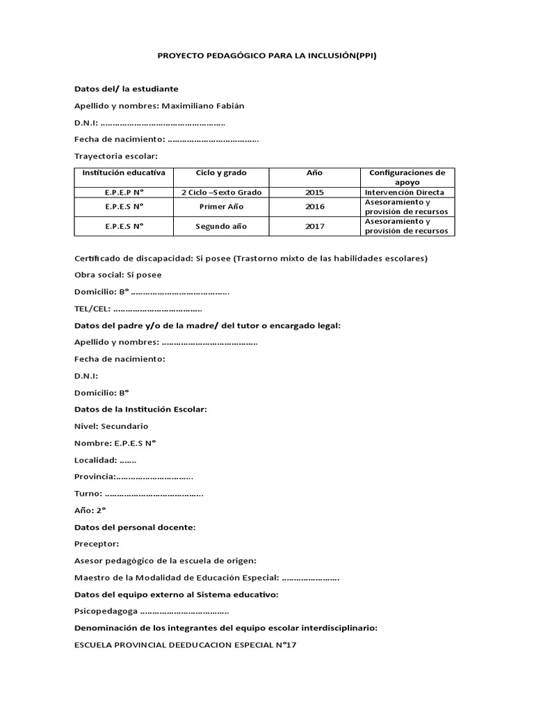 PPI Modelo Secundario | PDF | Aprendizaje | Evaluación