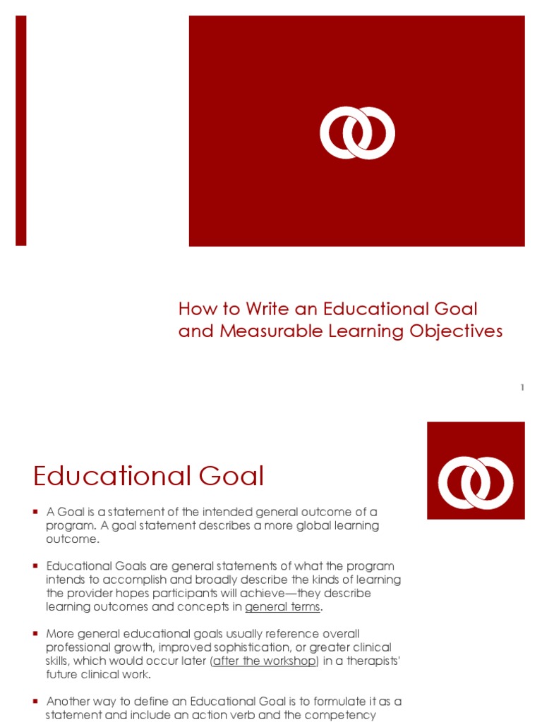 Goal Measurable Learning Objective | PDF | Learning | Goal