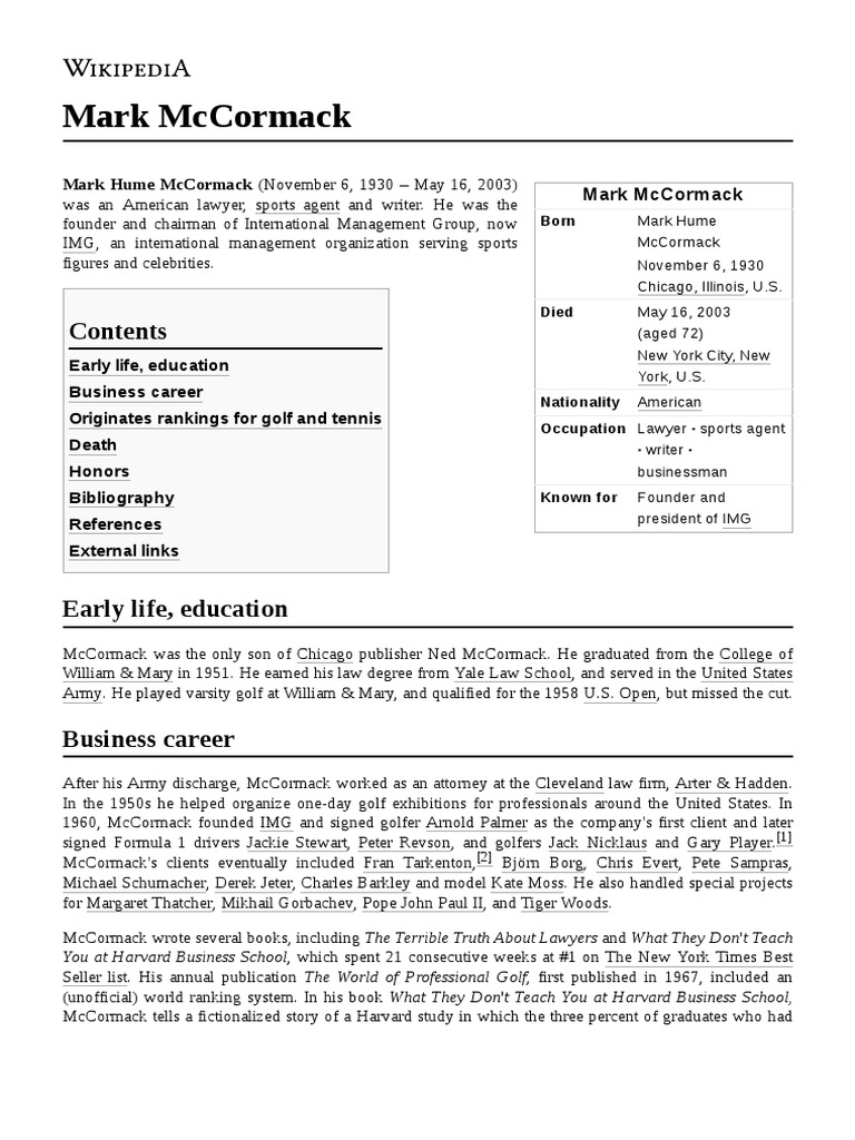 Mark - McCormack (EN) | PDF