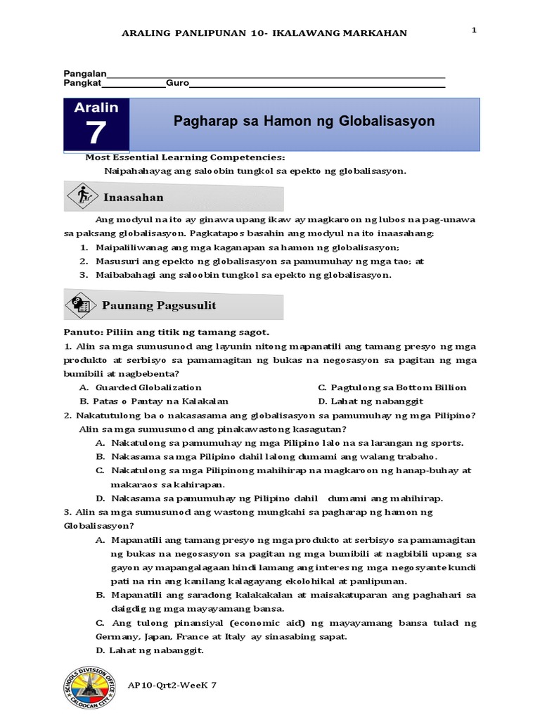 AP 10 Q2 Week 7 | PDF