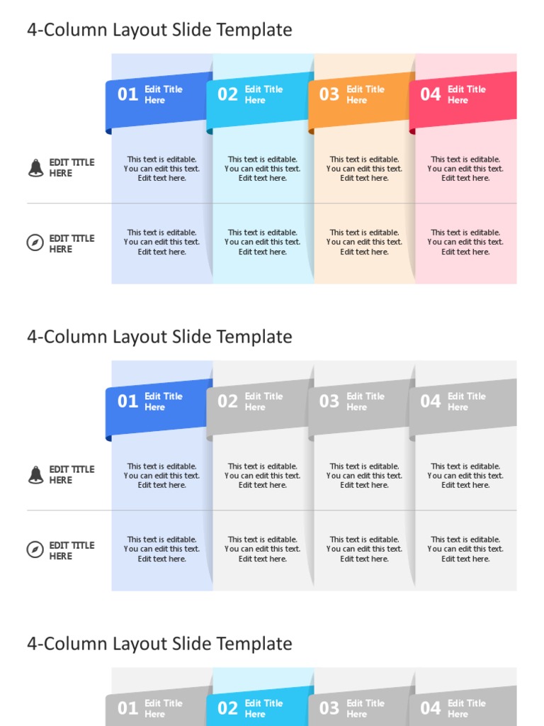 FF0356!01!4 Columns Slide Layout Presentation Template | PDF | Marketing