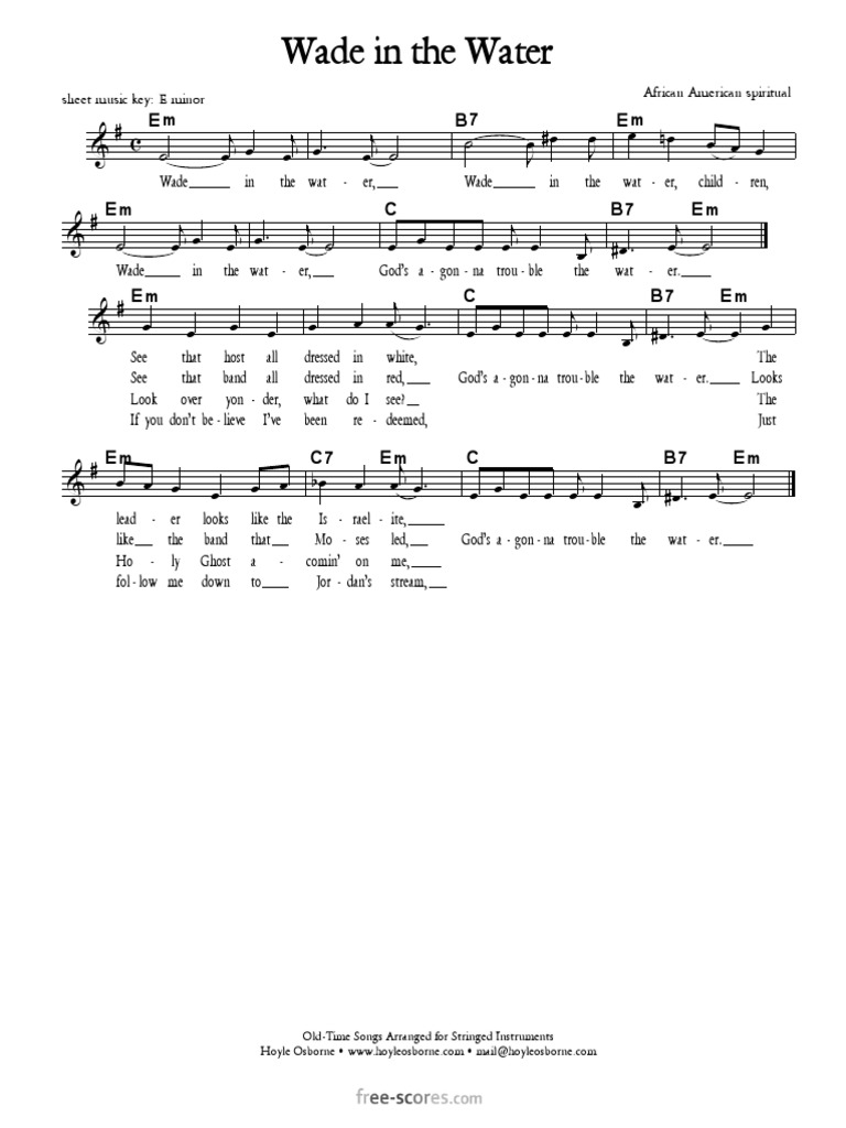 Wade in The Water (Lead Sheet) | PDF