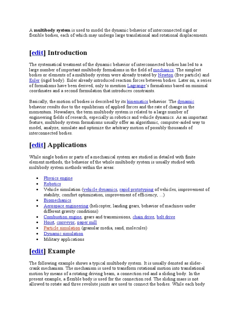 Mbs Analysis | PDF | Mechanics | Applied Mathematics
