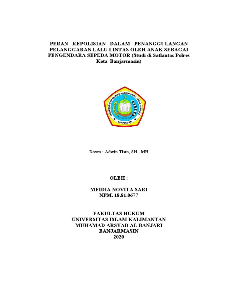 Proposal Meidia Novitasari - Npm. 18.81.0677 | PDF