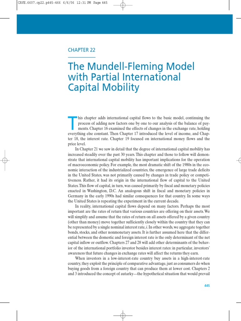 The Mundell-Fleming Model With Partial International Capital Mobility ...