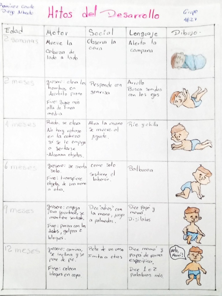 Tarea Hitos Del Desarrollo | PDF