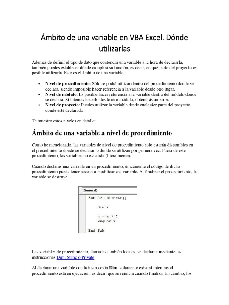 VARIABLES | PDF | Variable (informática) | Básico