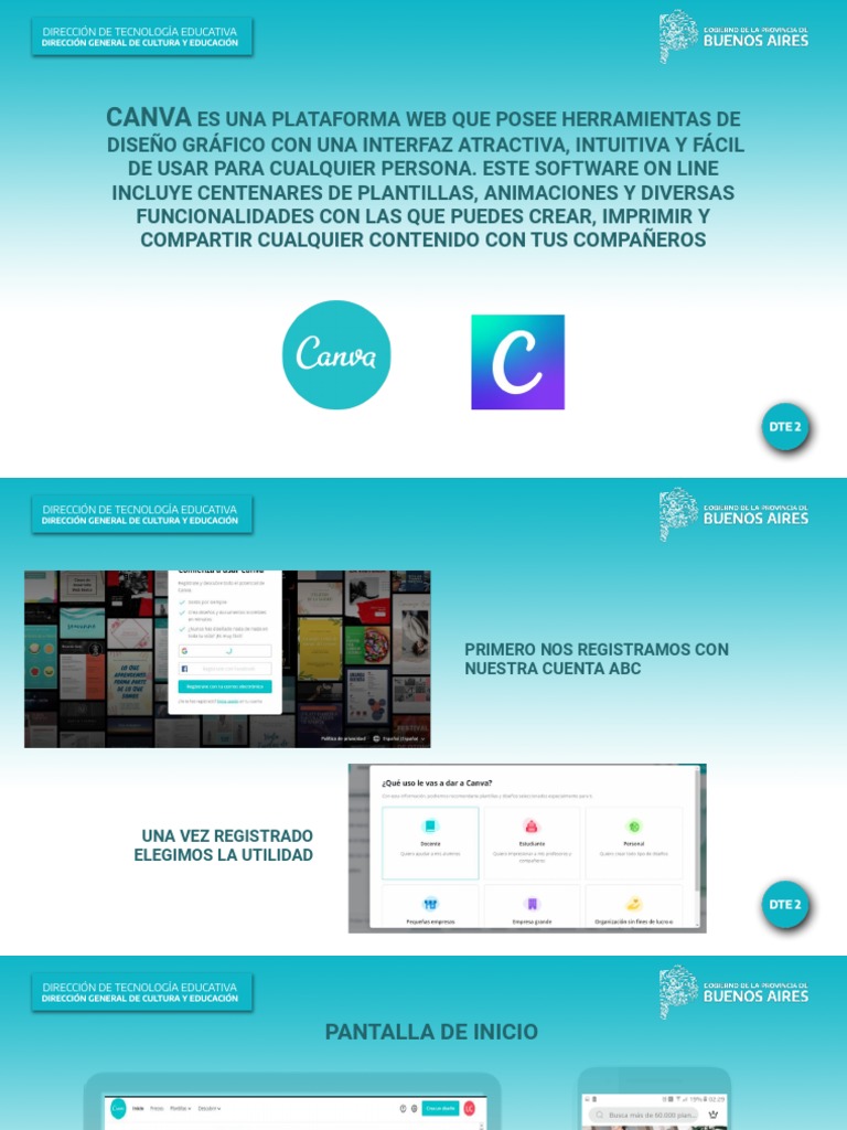 Presentación Interfaz CANVA | PDF | Tecnologia Educacional | Diseño gráfico
