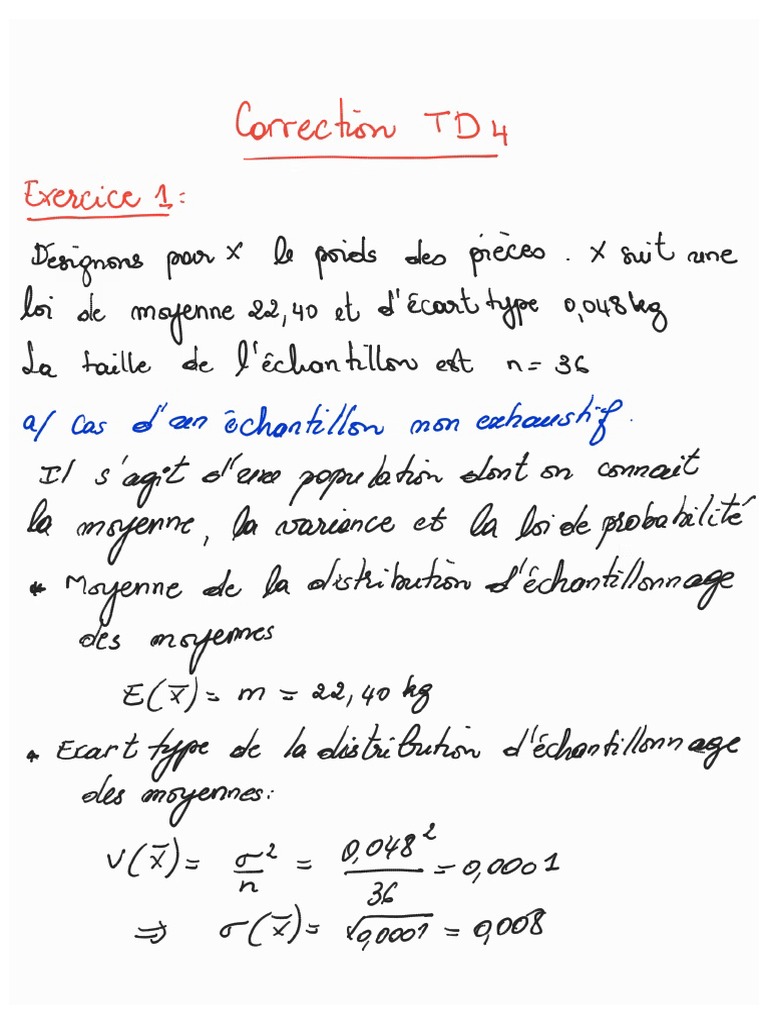 Correction TD 4 | PDF