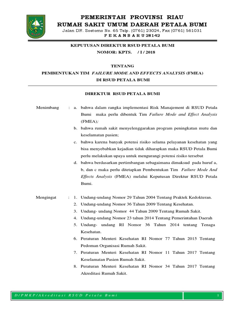 Perdir Tim Fmea | PDF