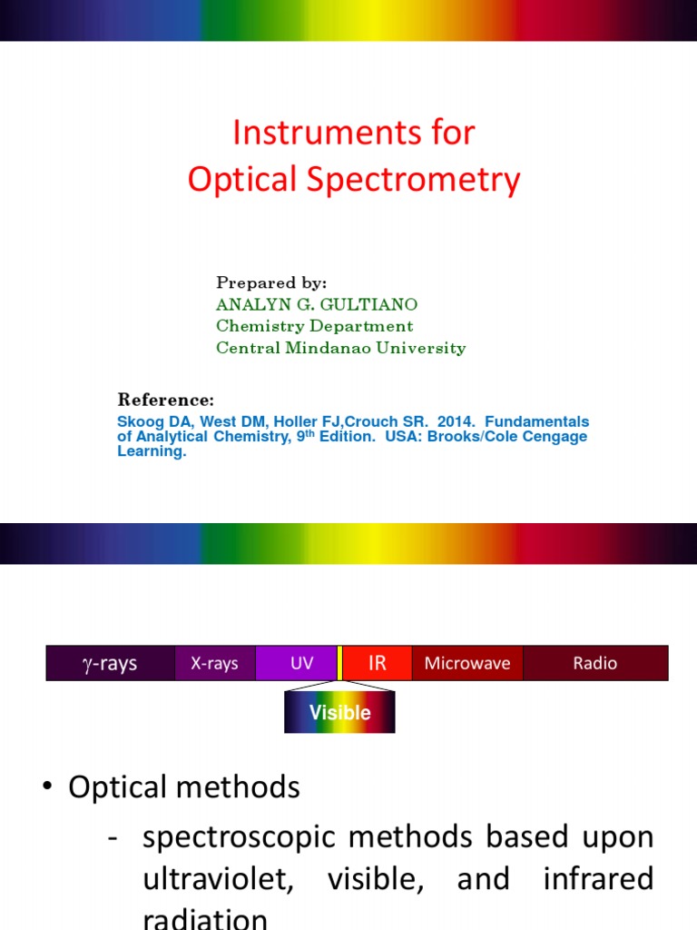 Optical Spectrometry Instruments | PDF | Spectroscopy | Absorption ...