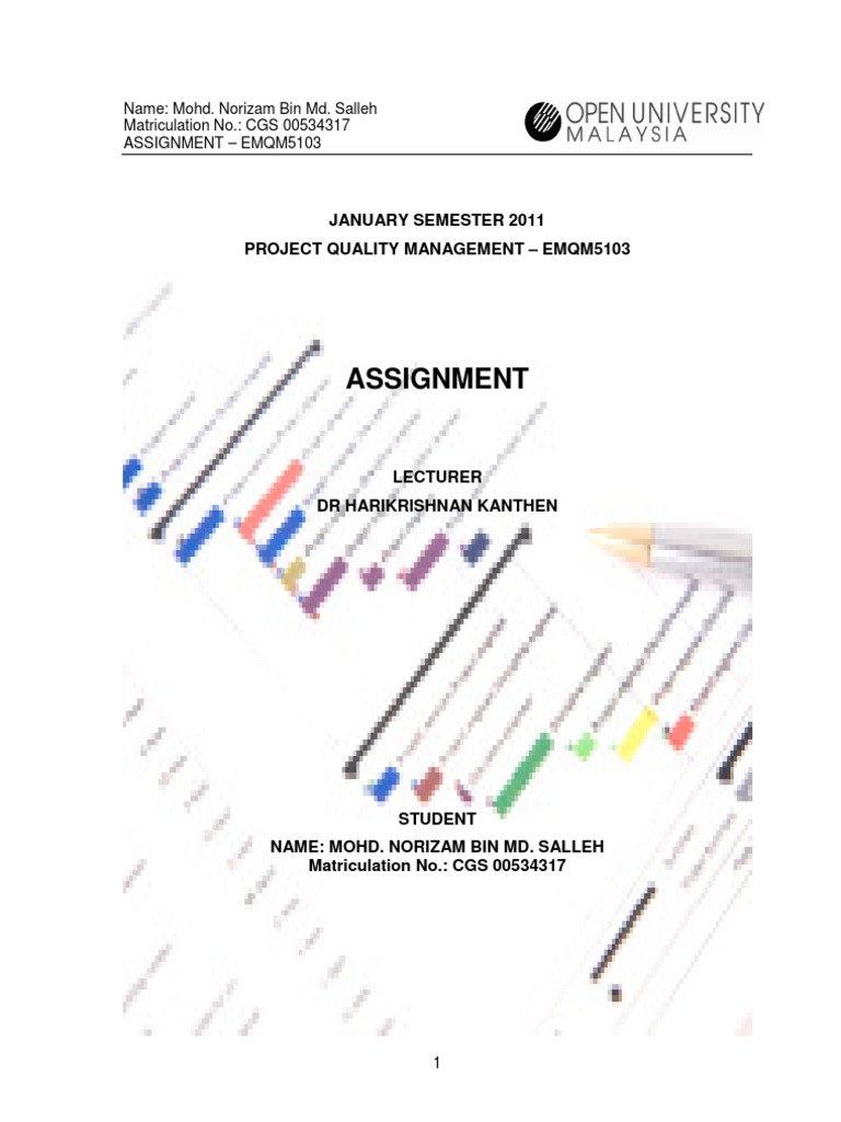 Project Quality Management Assignment | PDF | Quality Assurance ...