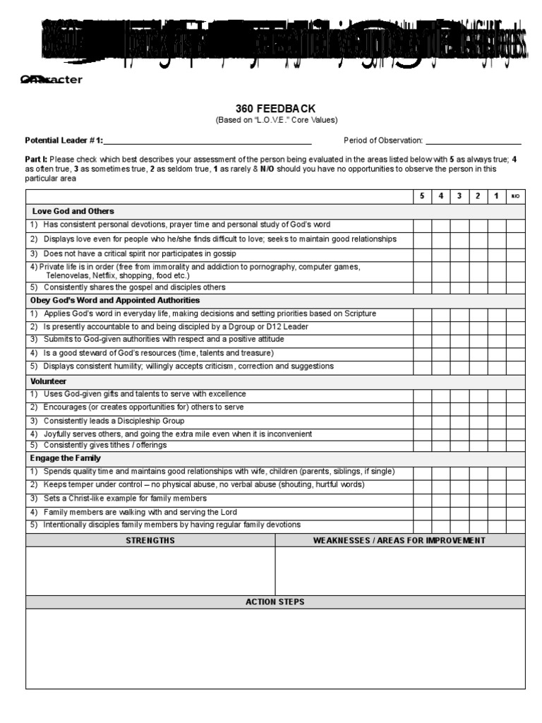 360 Degrees Evaluation | PDF | Psychological Concepts