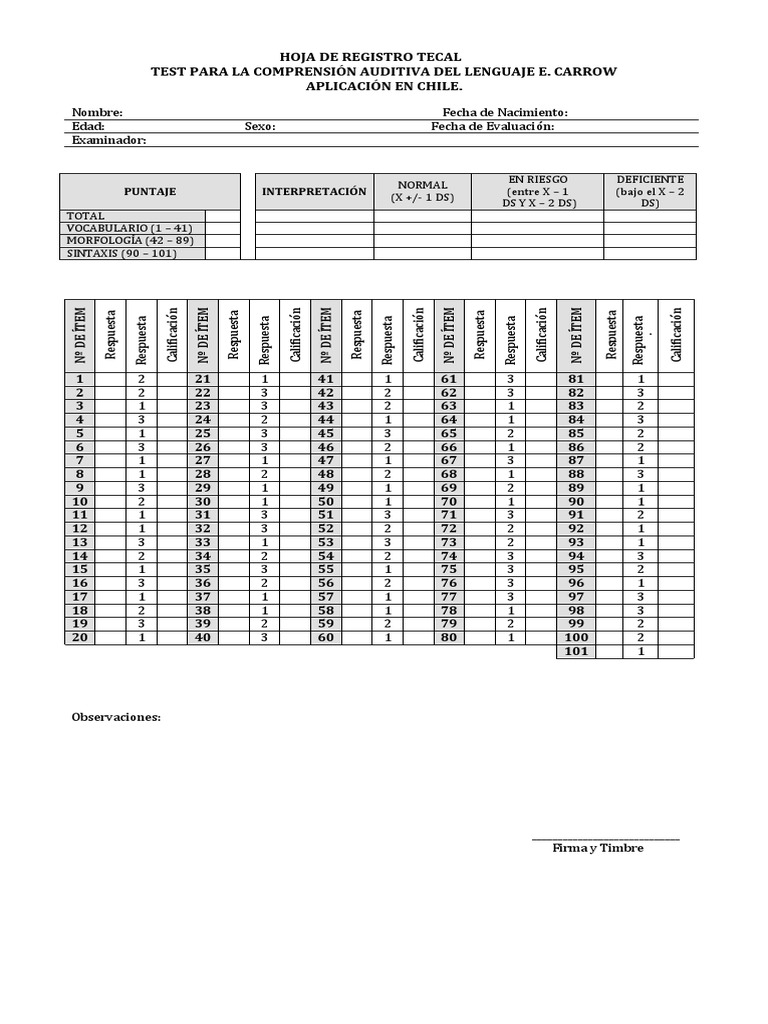 Protocolo Tecal | PDF