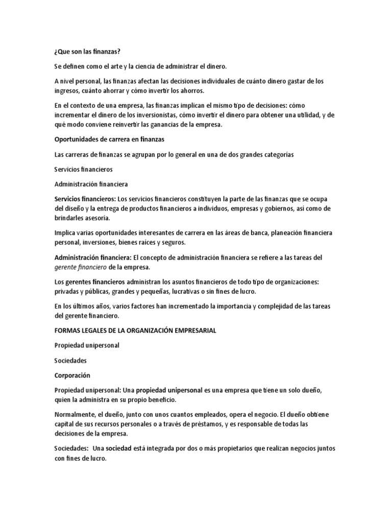 Que Son Las Finanzas | PDF