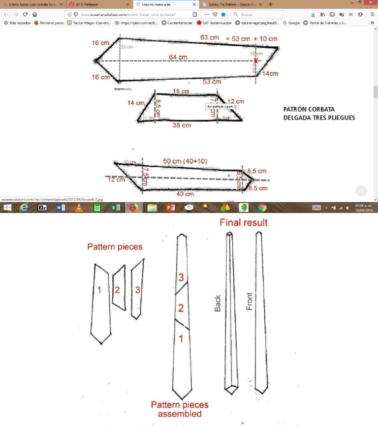 Patron Corbata Delgada | PDF