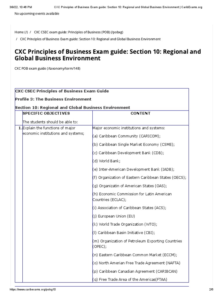 Section 10 - Regional and Global Business Environment | PDF | World ...
