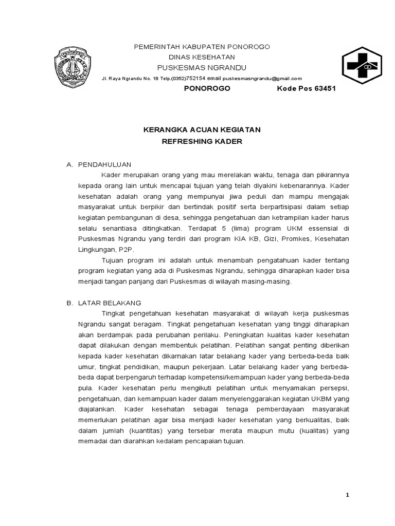 Kak Refreshing Kader | PDF