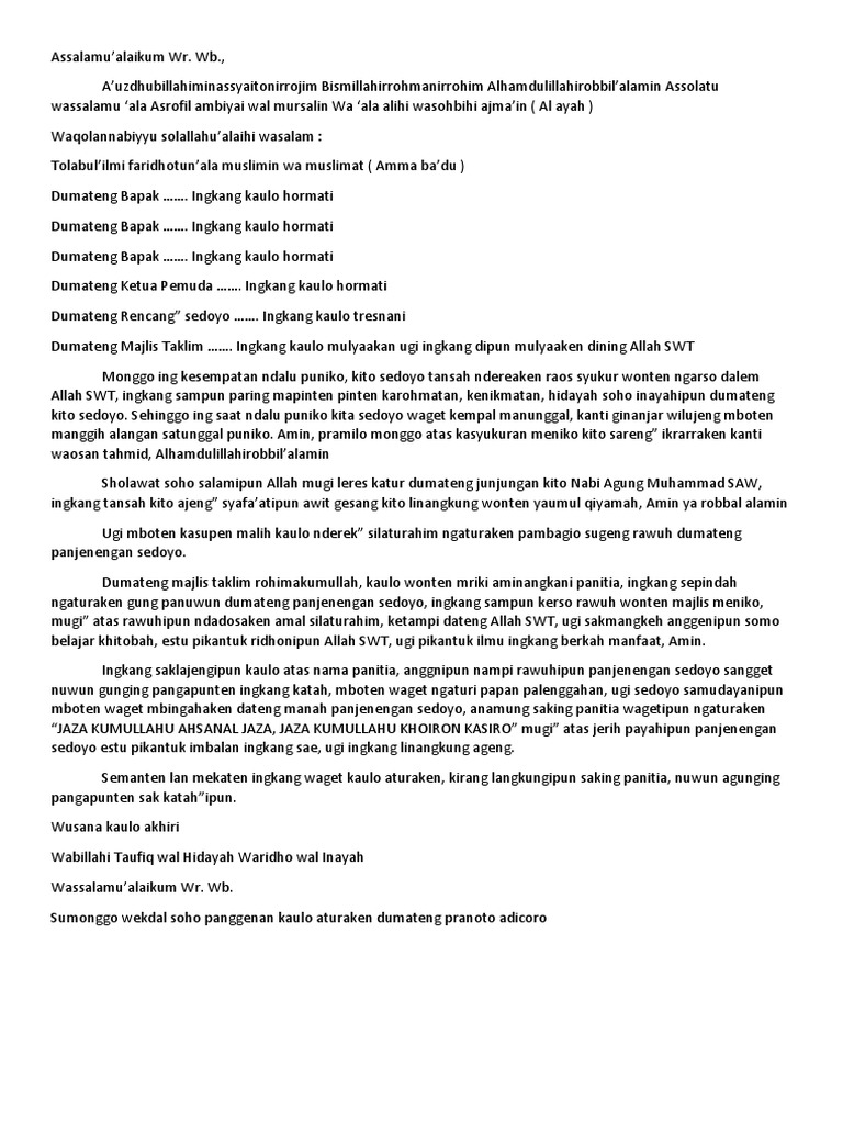 Teks Pranoto Acoro-2 | PDF