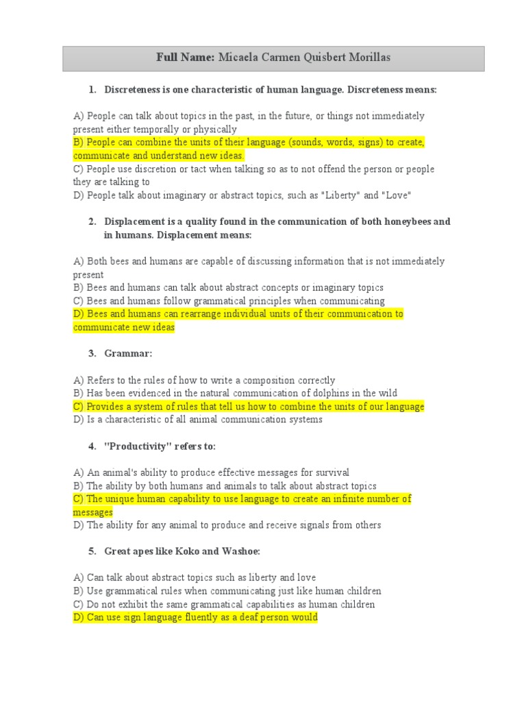 Do Animals Have Language | PDF