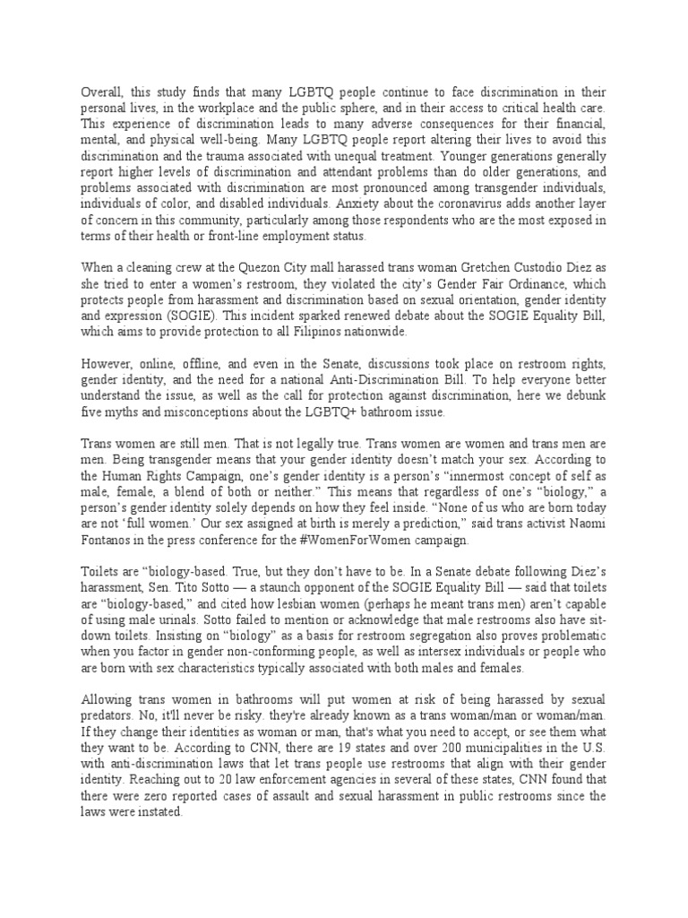 LGBTQ Thesis | PDF | LGBTQIA+ Studies | Lgbt