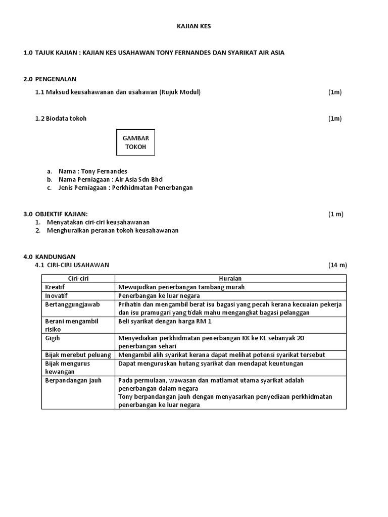 Contoh Kajian Kes | PDF