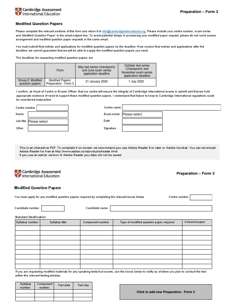 Preparation - Form 3: Please Select | PDF | Test (Assessment) | Software