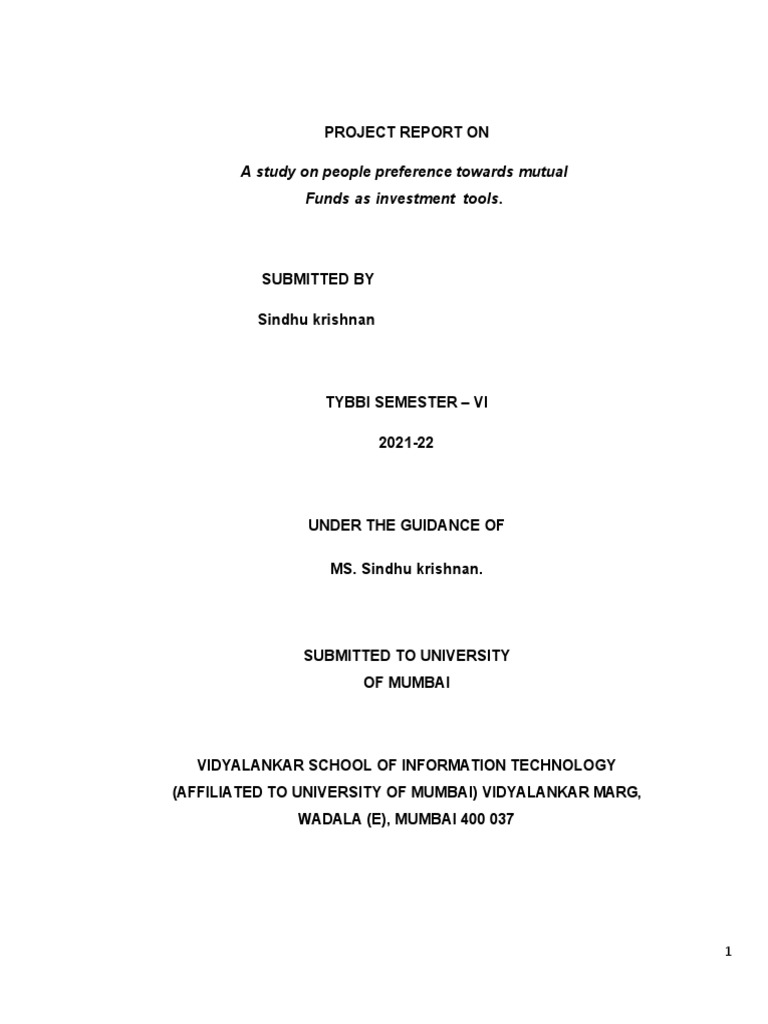 Intial Pages For TY Projects. | PDF | Investor | Investing