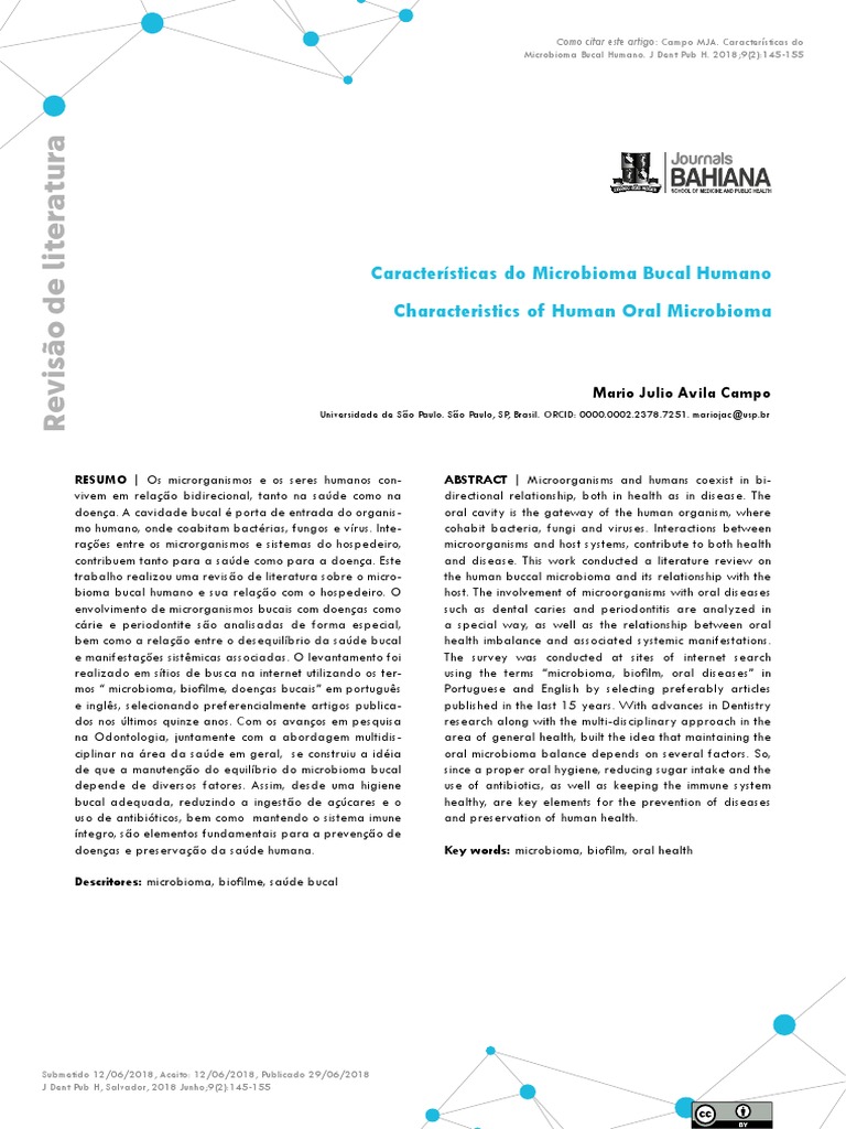 SLIDE9. Microbioma - Humano | PDF | Boca | Bactérias