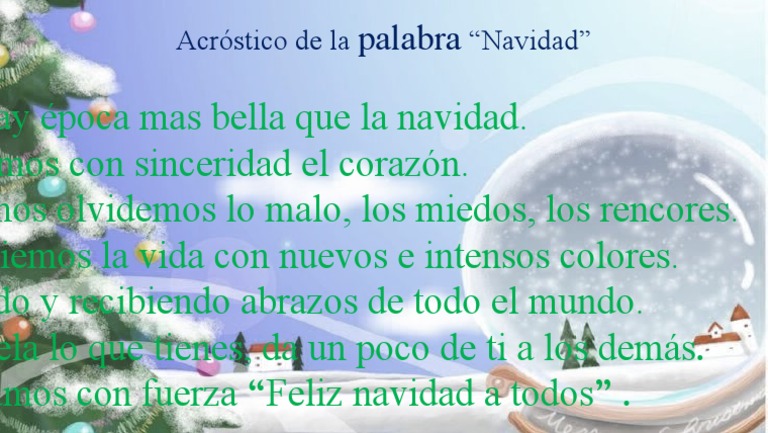 Acrostico de La Palabra Navidad Presentación1 | PDF