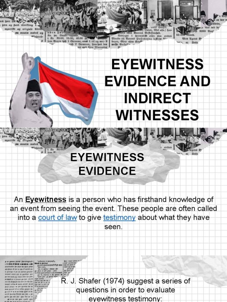 Eyewitness Evidence and Indirect Witnesses | PDF | Witness | Evidence