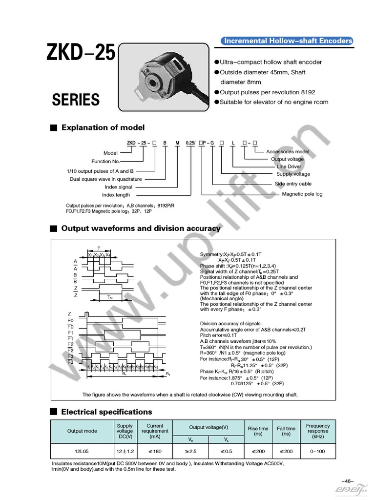 Encoder E-ZKD-25 For Mitsubishi Lift | PDF