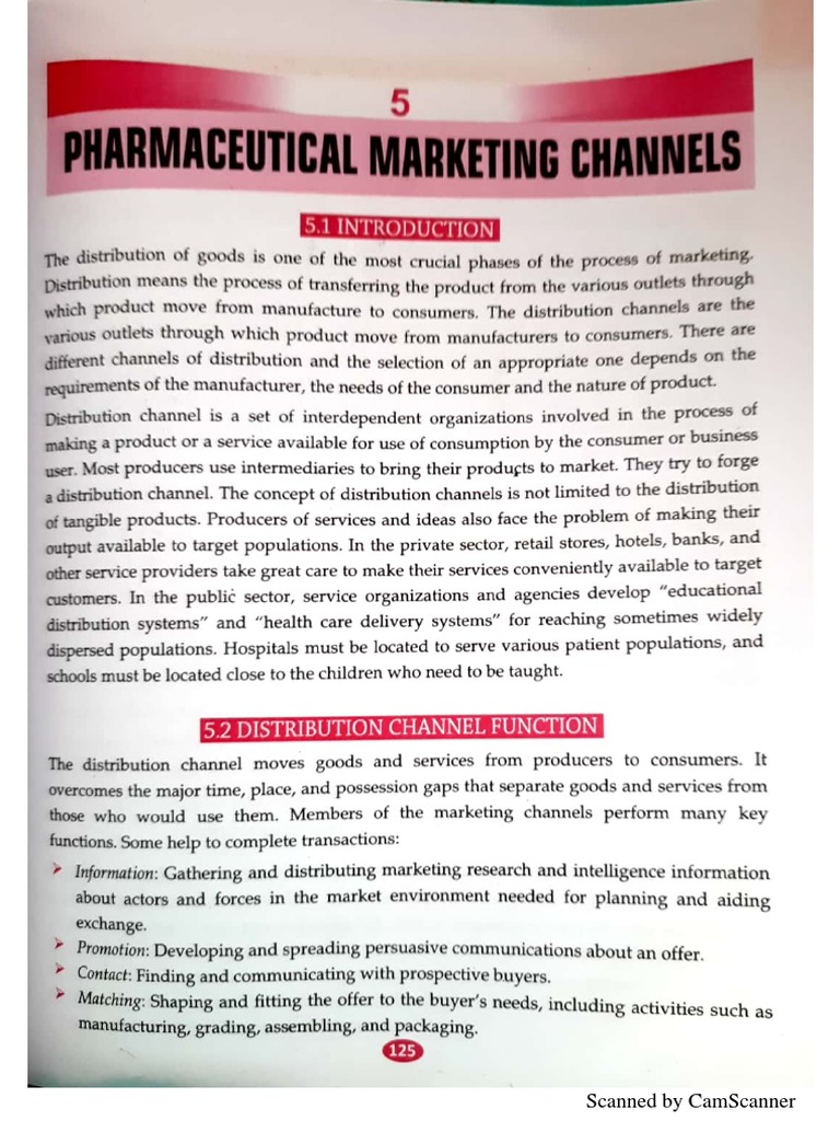 Pharmaceutical Marketing Channels | PDF