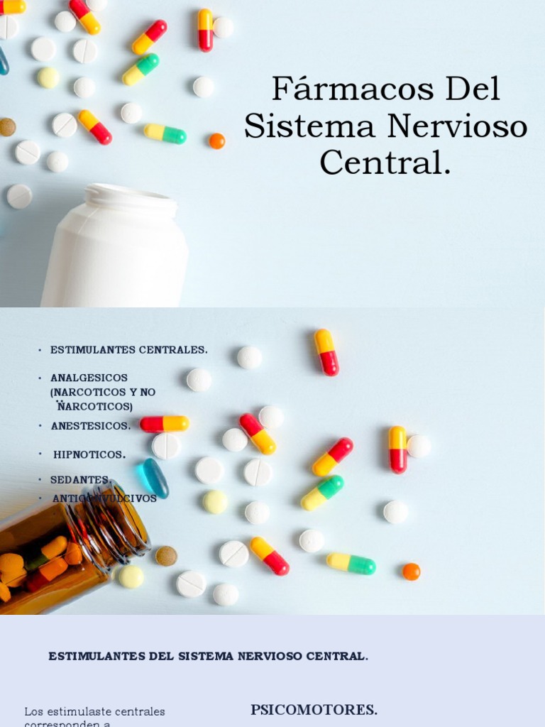 Fármacos Del Sistema Nervioso Central | PDF | Medicamentos con receta | Desorden hiperactivo y ...
