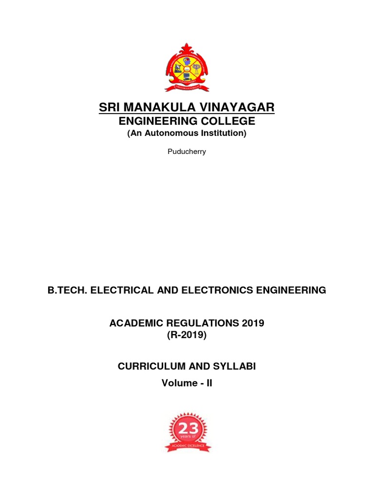 1 - B.Tech - EEE - R19 | PDF | Engineering | Electrical Engineering