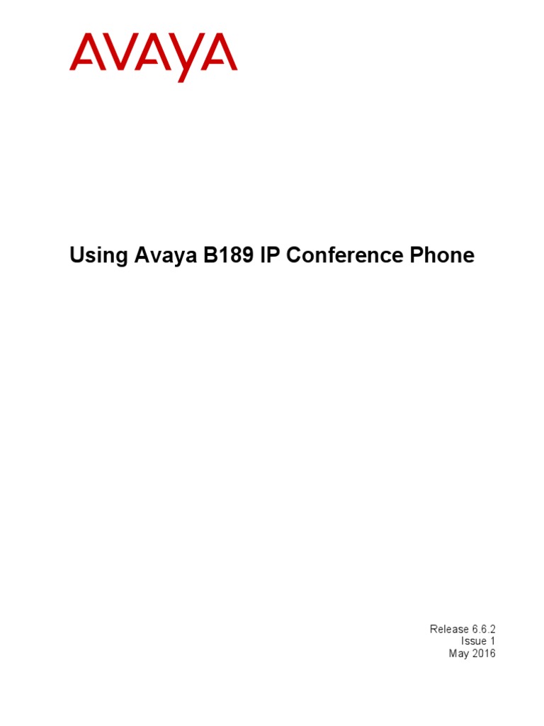 Using Avaya B189 IP Conference Phone | PDF | Radio | Electromagnetic ...