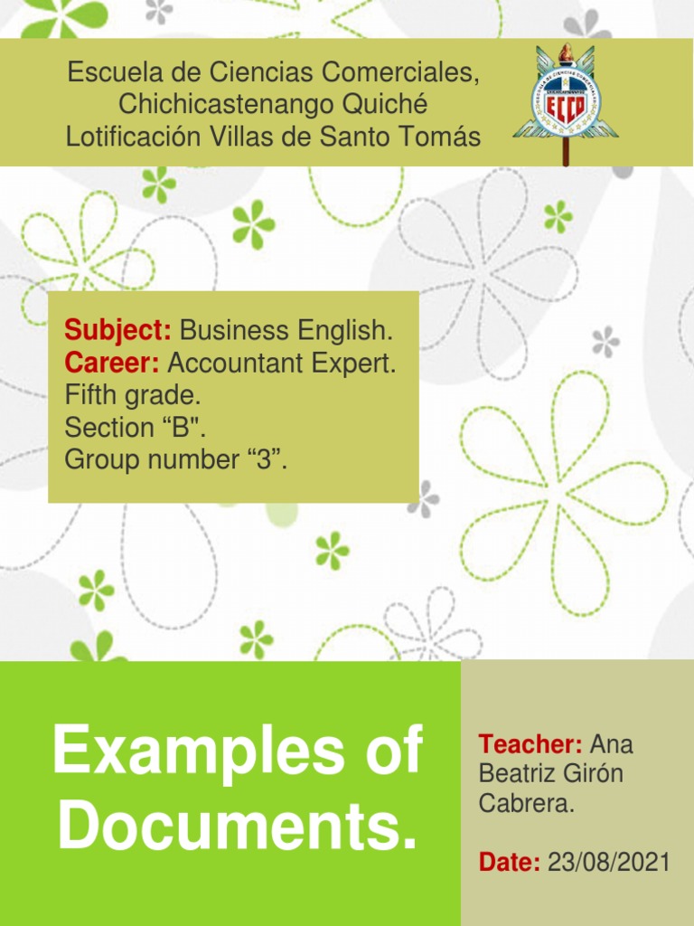 Business English Document Examples | PDF