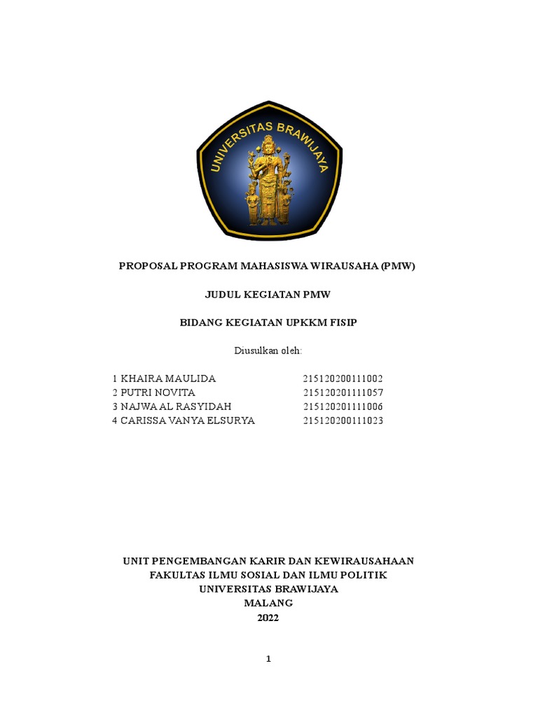 Proposal PMW Fisip | PDF | Karier & Perkembangan | Bisnis