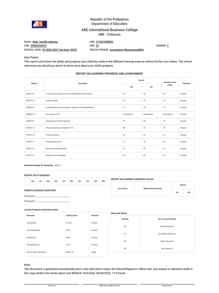 ABE International Business College: Republic of The Philippines ...